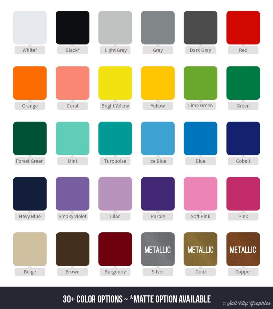 Square Background Decal for Monogram Sticker, Color Coding Sticker ...