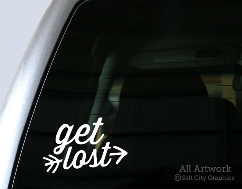 Get Lost Decal, Arrow Sticker - Roam, Explore, Travel, Get Outdoors ...