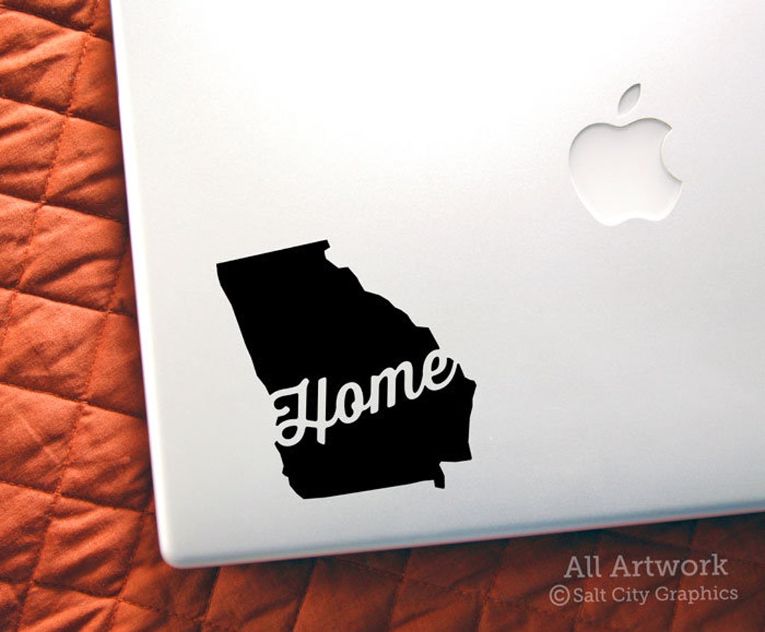 Home in Georgia Decal, Georgia Home State Sticker - State Pride, Custom ...
