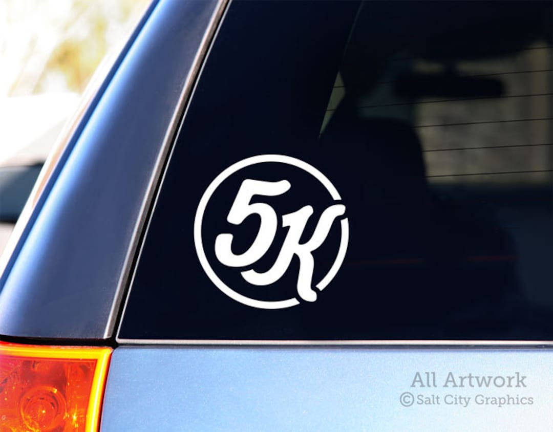 5K Decal, 5 Km Sticker - 5 Kilometer, Running, Race Decal, Runner ...