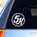 5K Decal, 5 Km Sticker - 5 Kilometer, Running, Race Decal, Runner ...