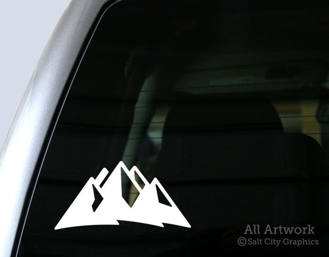 Mountain Range Decal, Mountains Sticker - Nature, Outdoor Adventure ...