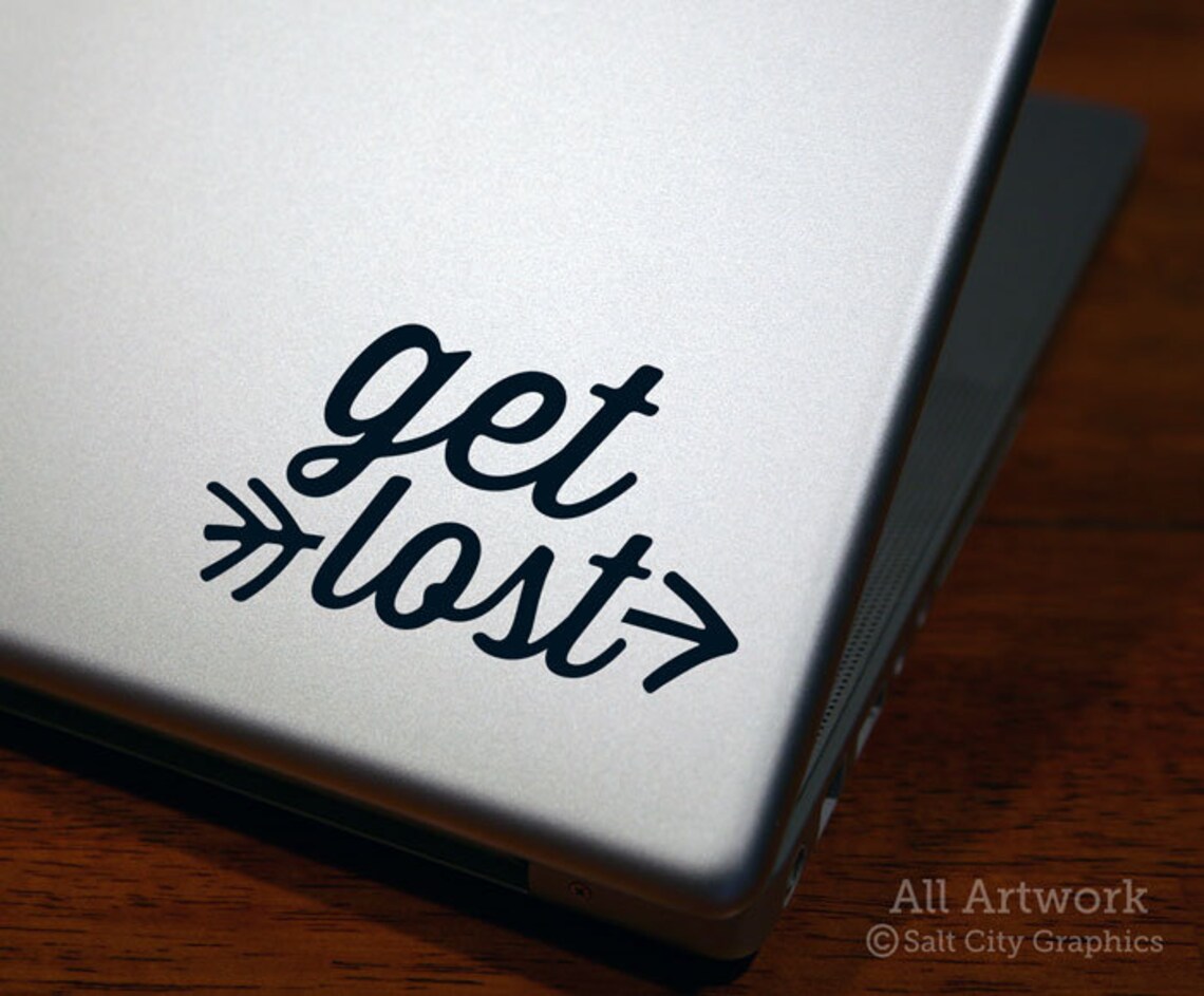 Get Lost Decal, Arrow Sticker - Roam, Explore, Travel, Get Outdoors ...