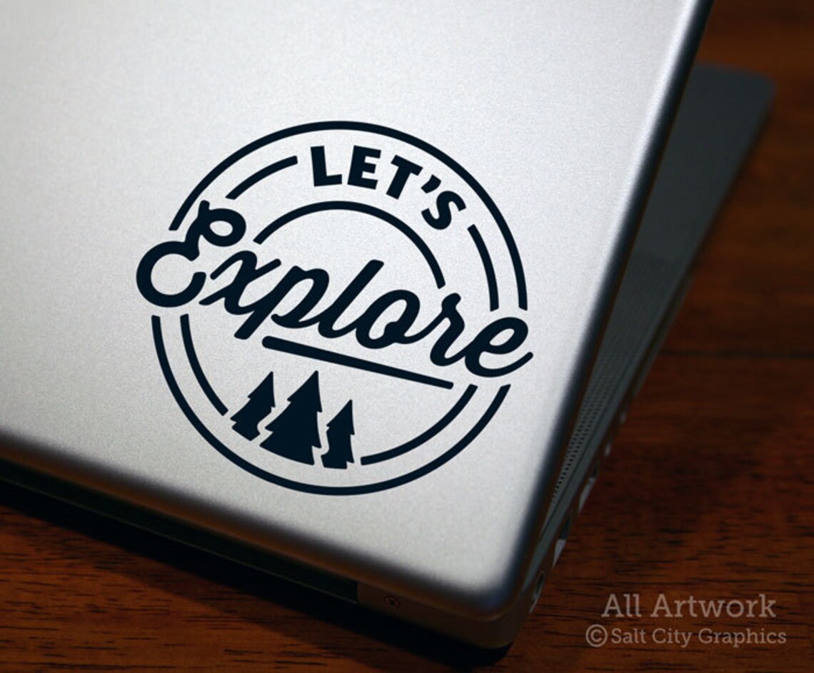 Let's Explore Decal Explore Outdoors Vinyl Decal | Etsy
