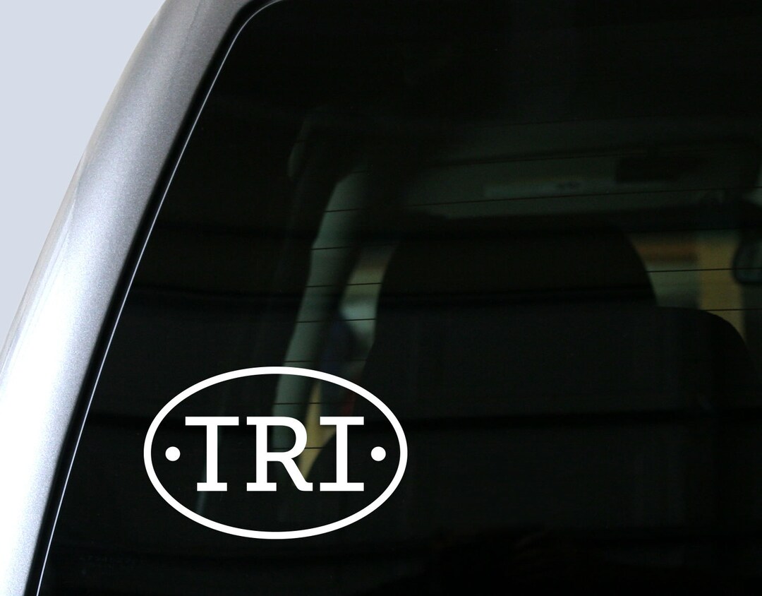 Triathlete Decal, Triathlon Race Sticker - TRI, Swim Run Cycle ...