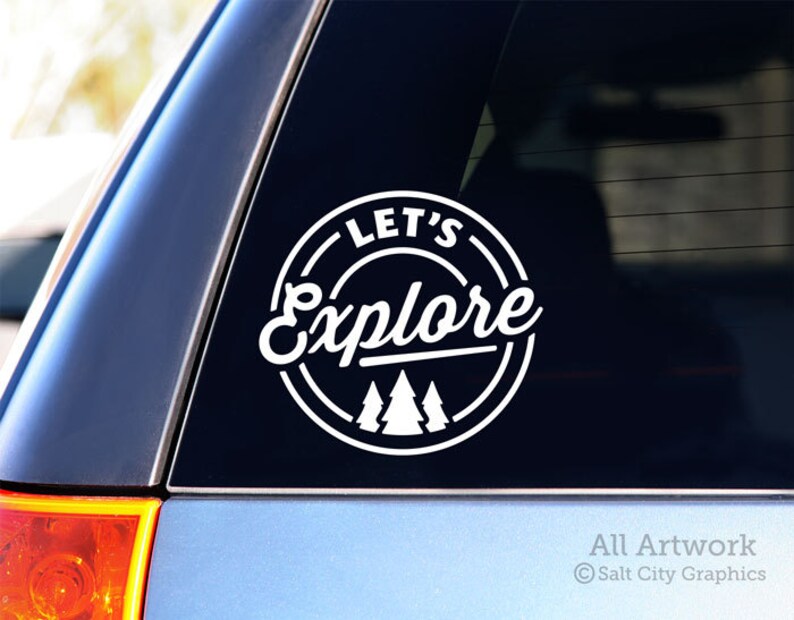 Let's Explore Decal, Explore Outdoors Sticker - Outdoor Adventure ...