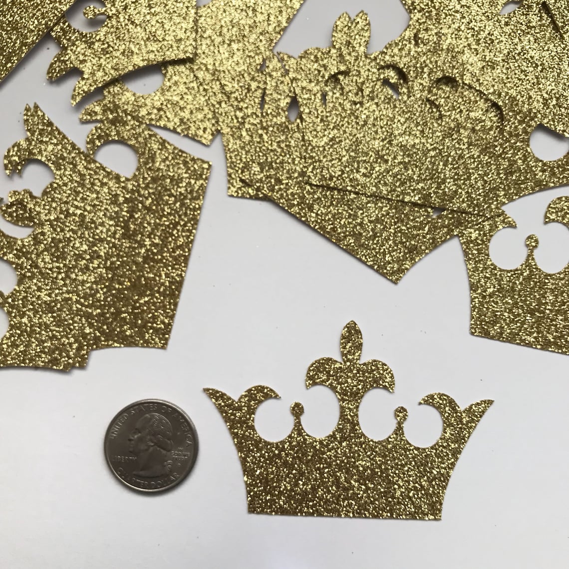 Glitter Crown Crown Cut Out Gold Crown Gold Crown Cupcake - Etsy