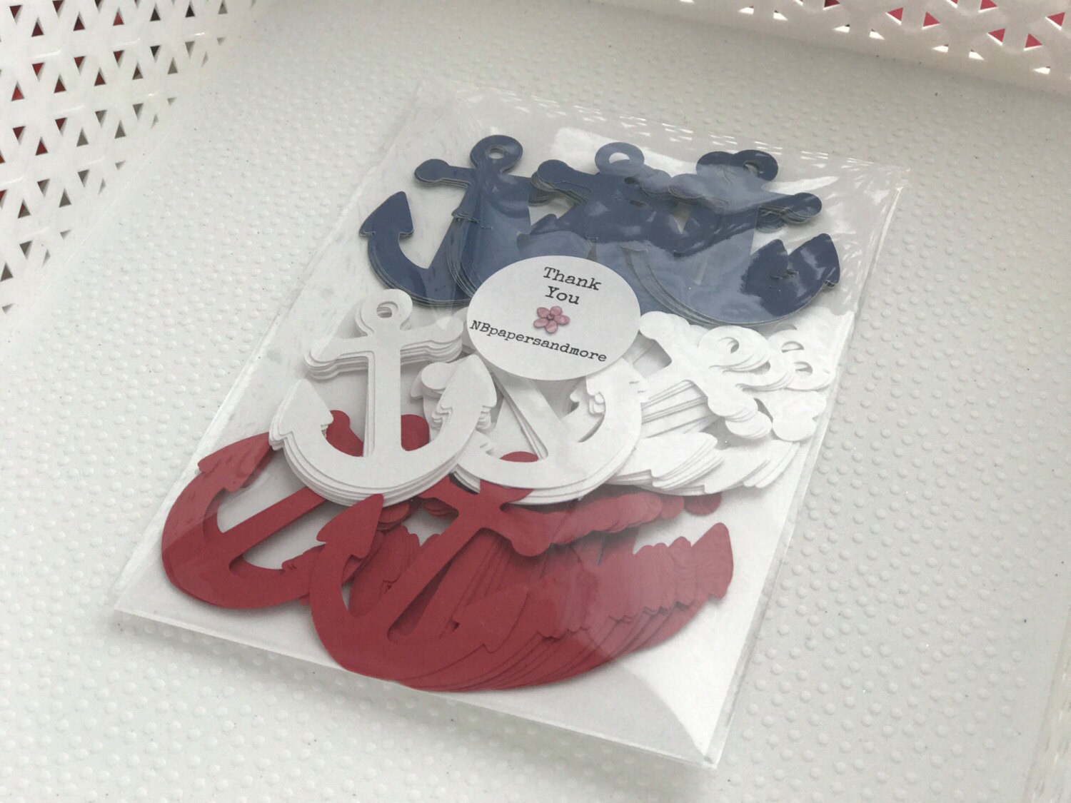 Nautical theme paper confetti/ Anchor cut outs/ Nautical Theme | Etsy