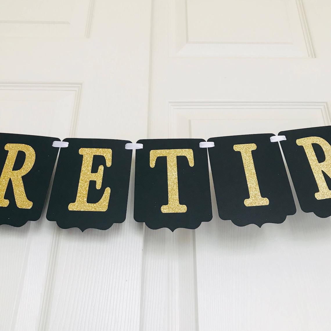 Happy Retirement Banner Retirement Party Decoration Black - Etsy