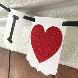I Love You Banner Valentine's Banner Happy Heart's Day Valentine's Day ...