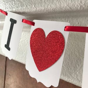 I Love You Banner Valentine's Banner Happy Heart's Day Valentine's Day ...