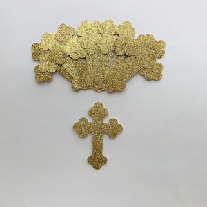Cross Paper Cutouts- Cross Die Cut Shapes- Communion Paper Confetti ...