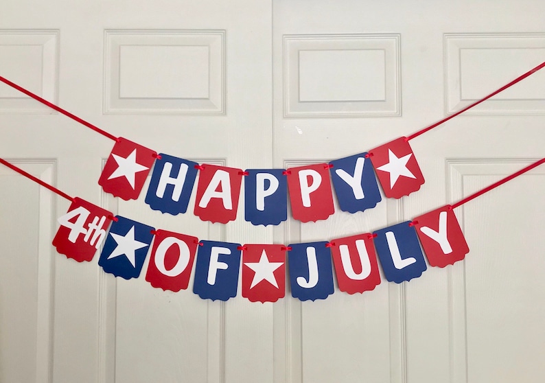 Happy 4th of July Banner 4th of July Decoration 4th of July - Etsy