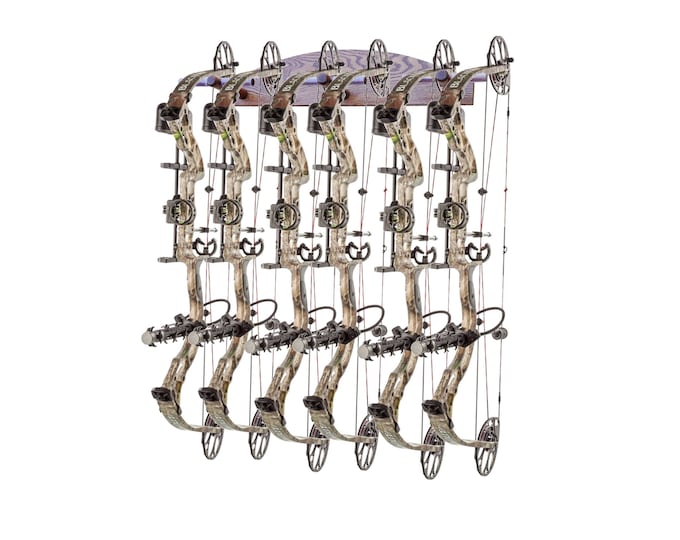 Compound Bow Recurve 6-place Solid Oak Wall Display Rack - Etsy