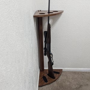 Corner Gun Rack 3-gun Oak Rifle / Shotgun Display - Etsy