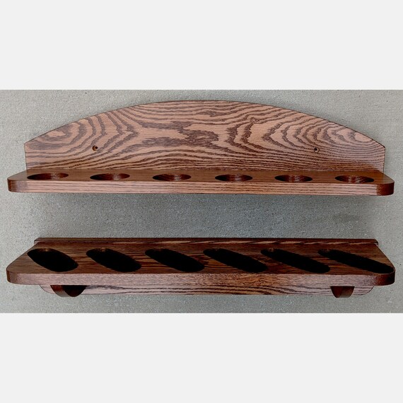 6-gun Same Direction Gun Rack Solid Oak Vertical Wall Display | Etsy