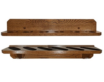 Gun Rack 6-gun Solid Oak Wall Display Unfinished Same - Etsy