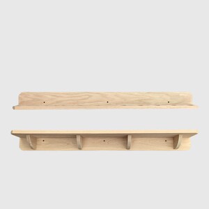 10-gun Solid Oak Unfinished Wall Mount Display Gun Rack for Rifles and ...