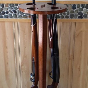 Rotating Gun Rack 4-gun Oak Rifle / Shotgun Display - Etsy