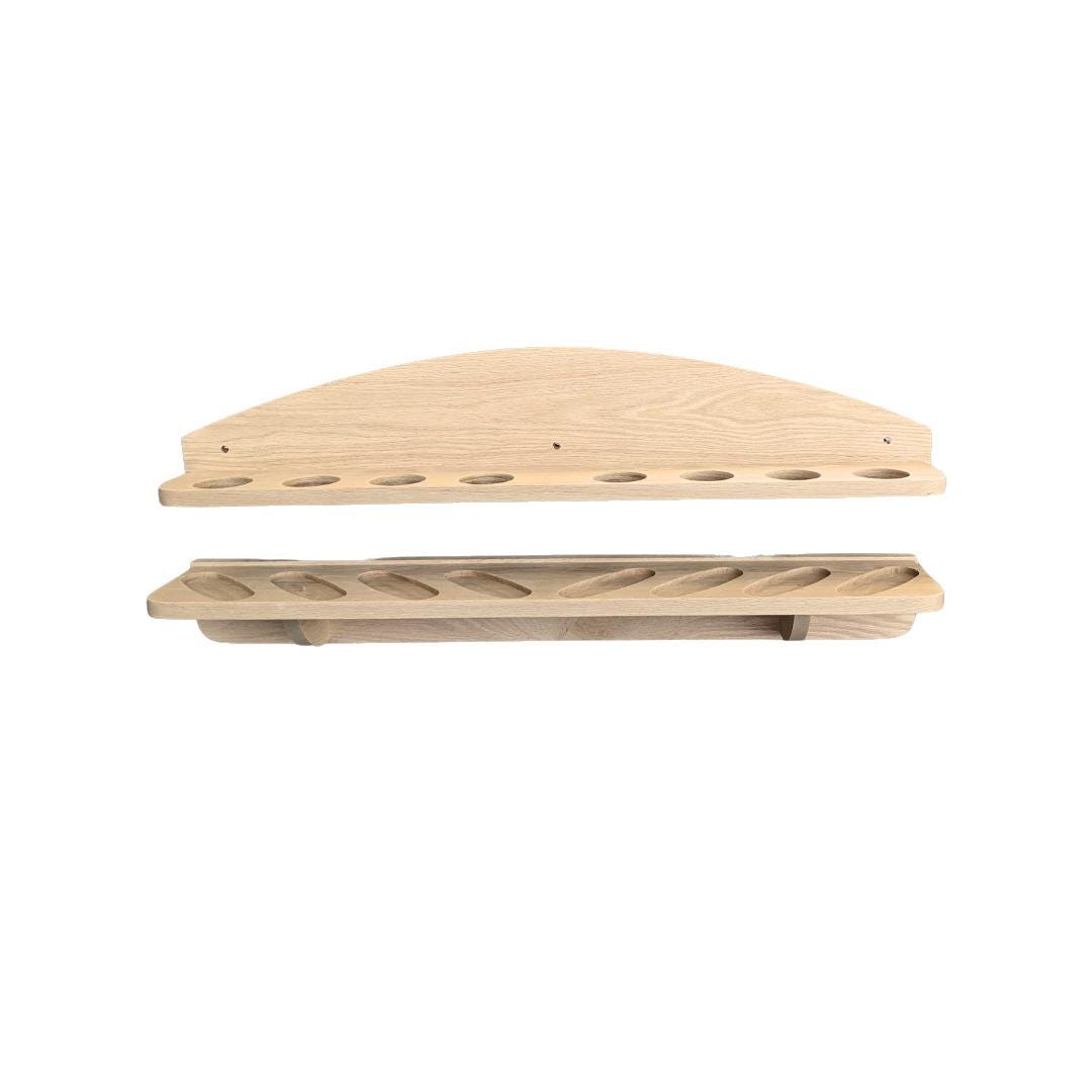 Unfinished Solid Oak Wall-mounted Gun Rack – Two Direction Arch Top ...