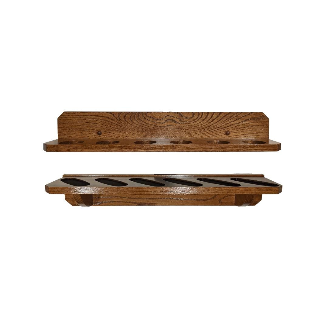 Wooden Gun Rack Wall-mounted Solid Oak Display– Handcrafted Rifle and ...