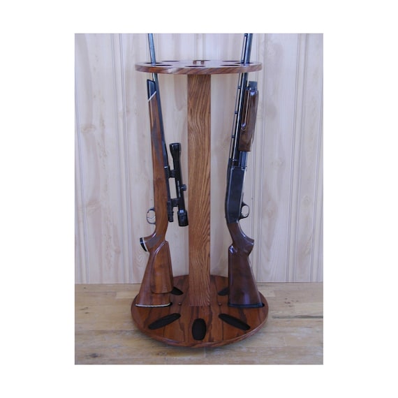 Oak Wall Mount Gun Racks