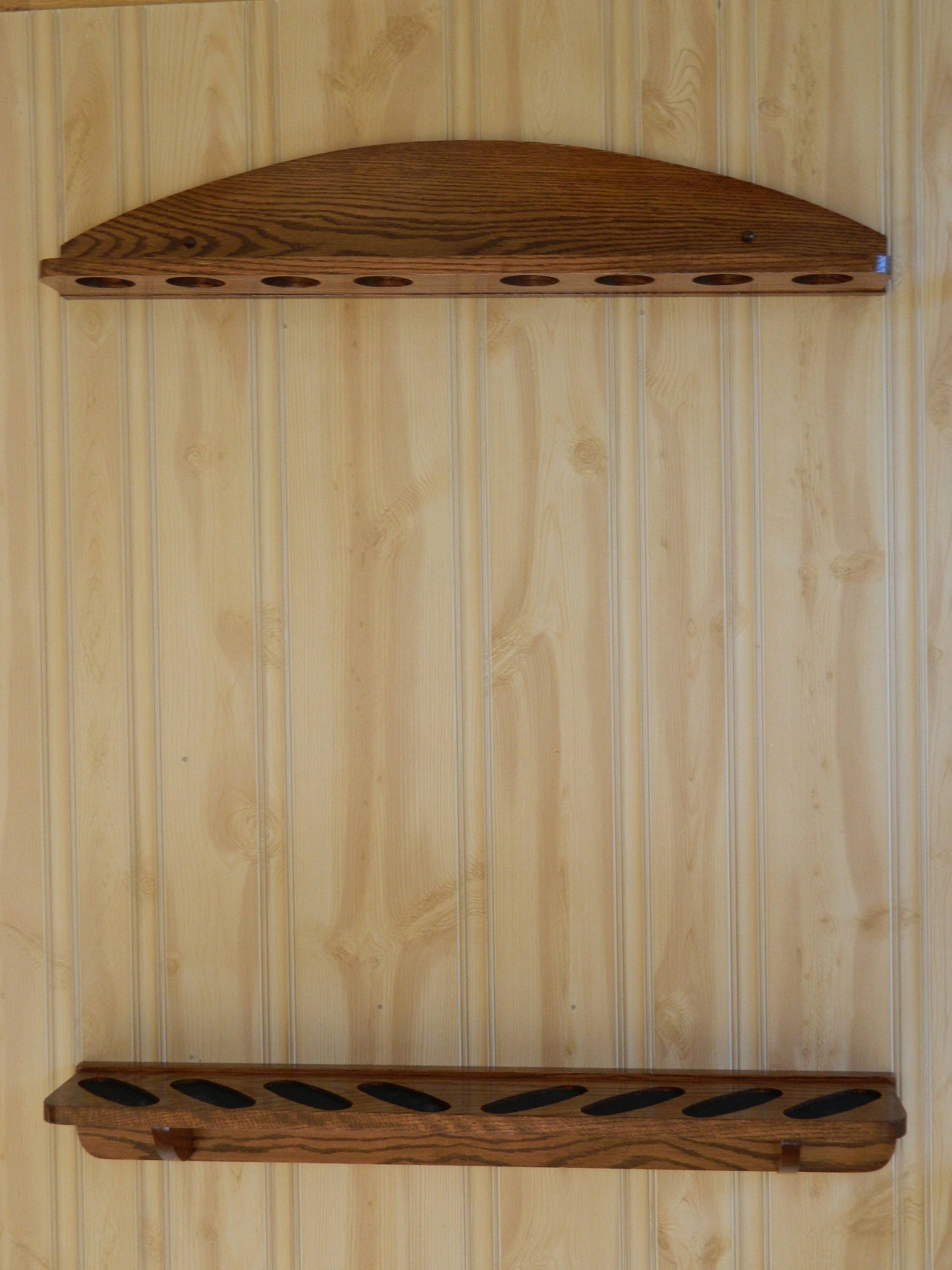 Gun Rack 8-Gun Solid Oak Wall Display for Rifles and Shotguns | Etsy