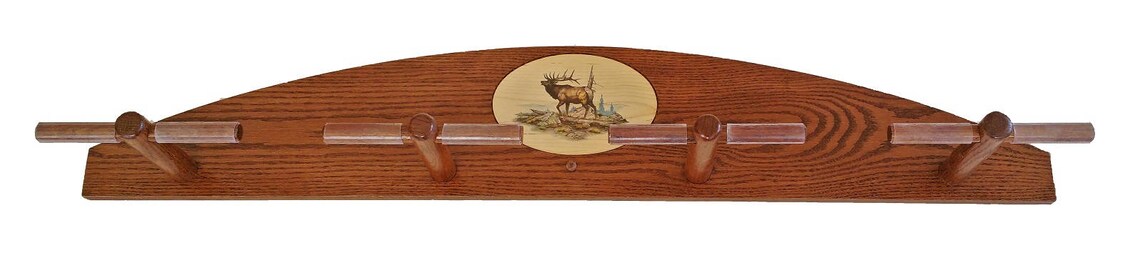 Personalized Compound Bow Recurve 8-place Solid Oak Wall Display Rack ...