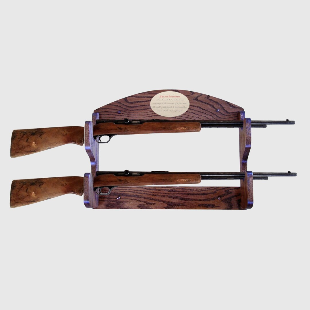 Personalized 2-gun Horizontal Wall Display Gun Rack for Rifles and ...
