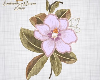 Magnolia Machine Embroidery - Etsy