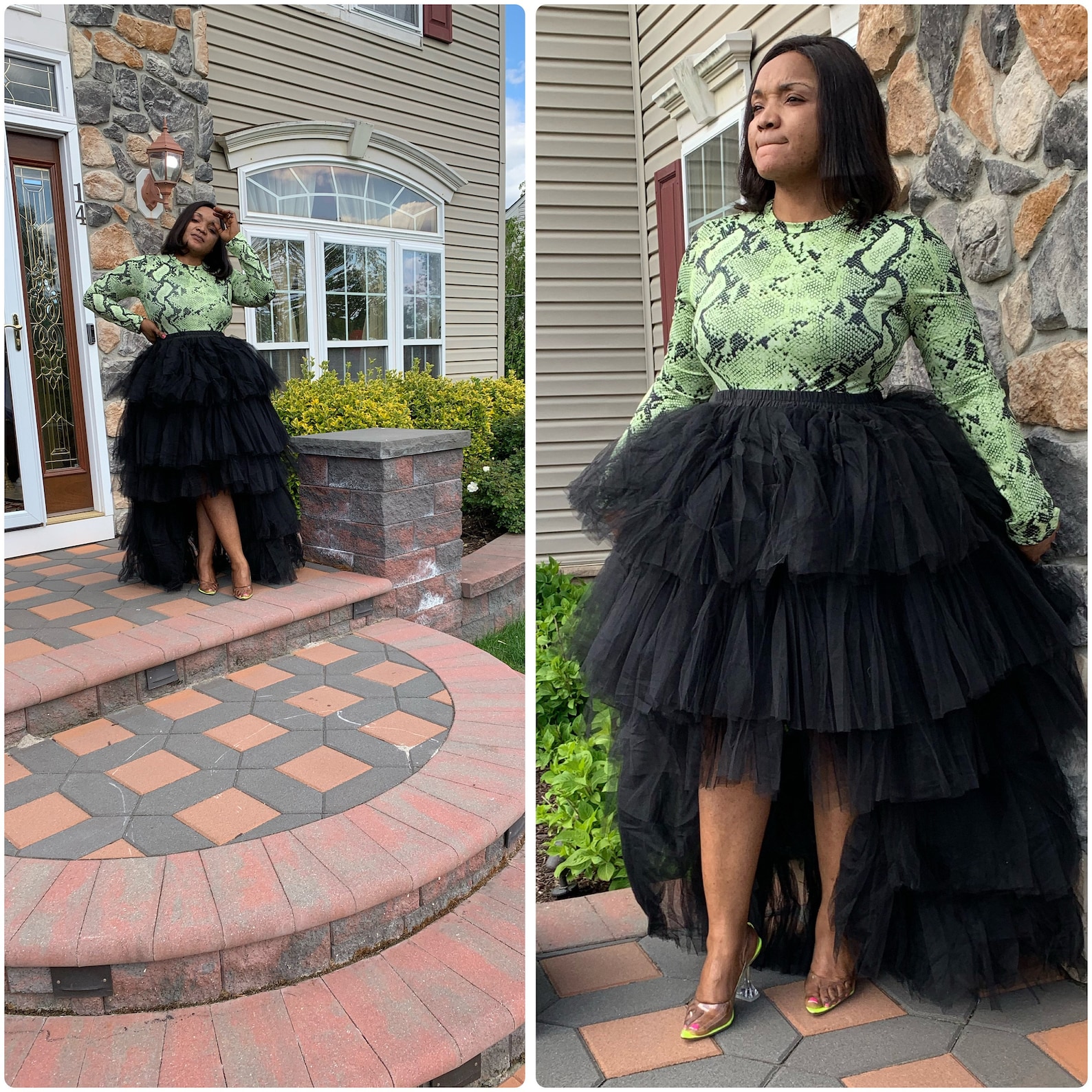 High Low Layered Tutu Tulle Skirt Etsy