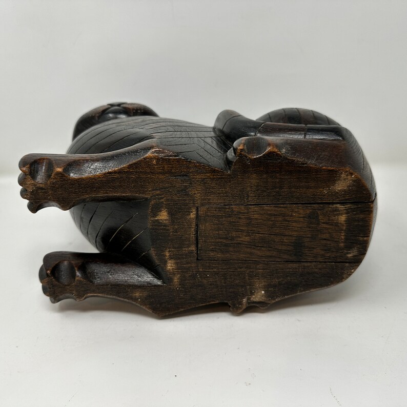 Vintage MCM Anglo Indian Carved Mahagony Wood Cat With Secret - Etsy