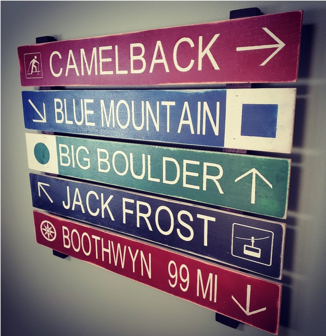 Custom Ski Trail Signs Rustic Cabin Decor Ski and Snowboard | Etsy