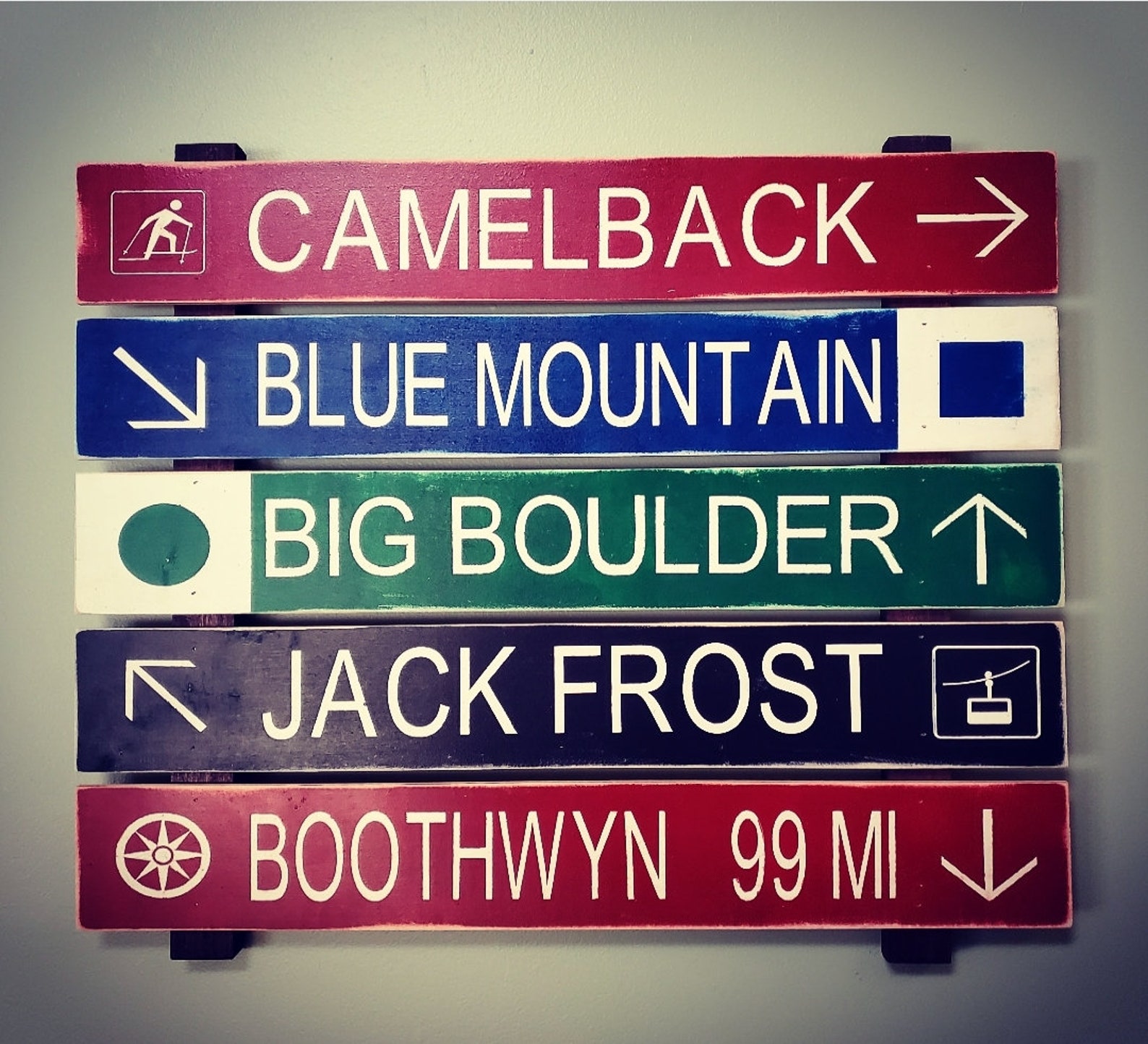 Custom Ski Trail Signs Rustic Cabin Decor Ski and Snowboard | Etsy