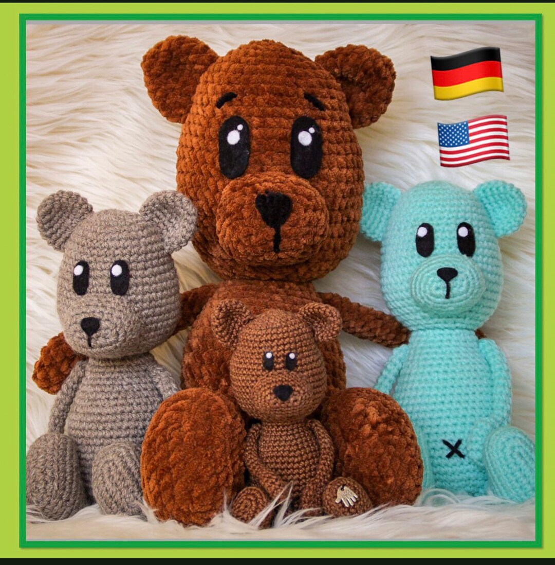Otto the Bear Crochet Pattern Otto the Bear - Etsy