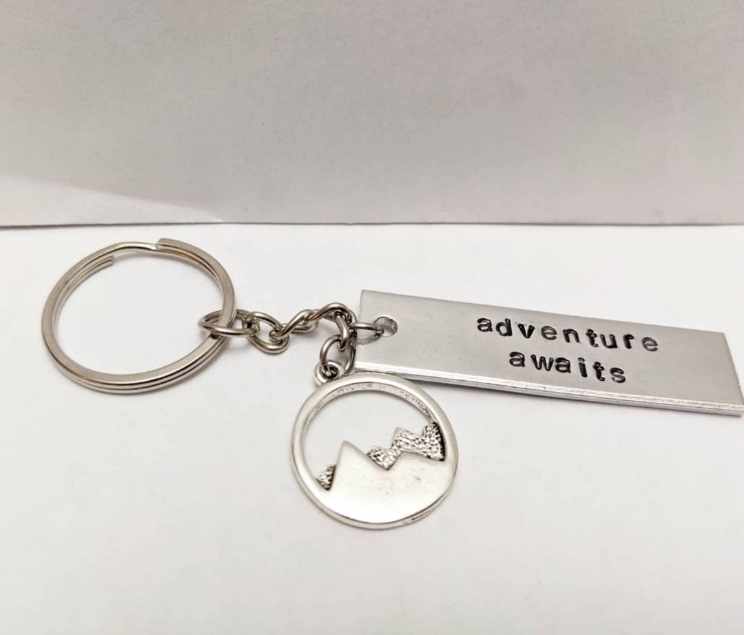 Adventure Awaits Mountain Explore Travel Keychain - Etsy