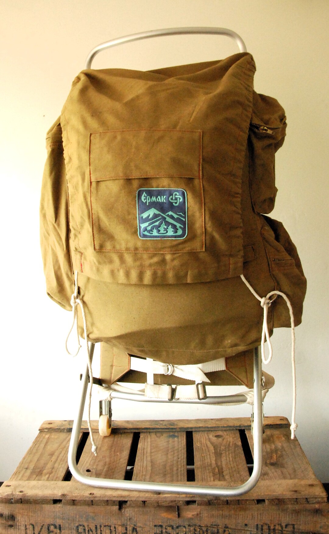 Ermak Vintage Rucksack Backpack From the 80s Made From Canvas With ...