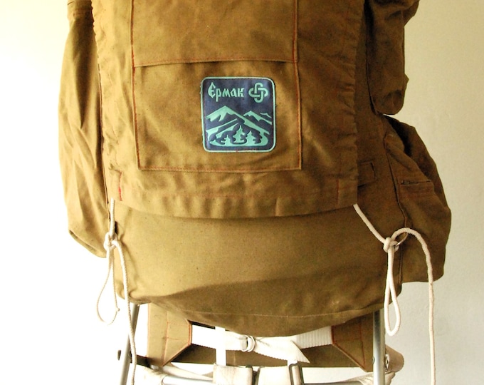 Ermak Vintage Rucksack Backpack From the 80s Made From Canvas With ...