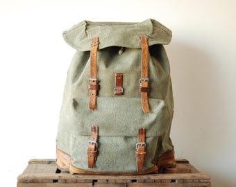 1958 Swiss Army Backpack Vintage Backpack Citybag Salt and Pepper Swiss ...