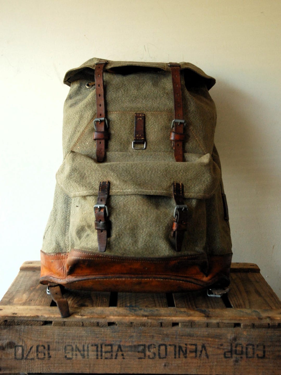 Swiss Army Backpack Rucksack Salt and Pepper Vintage Manbag - Etsy