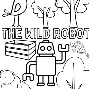 The Wild Robot Coloring Page - Etsy
