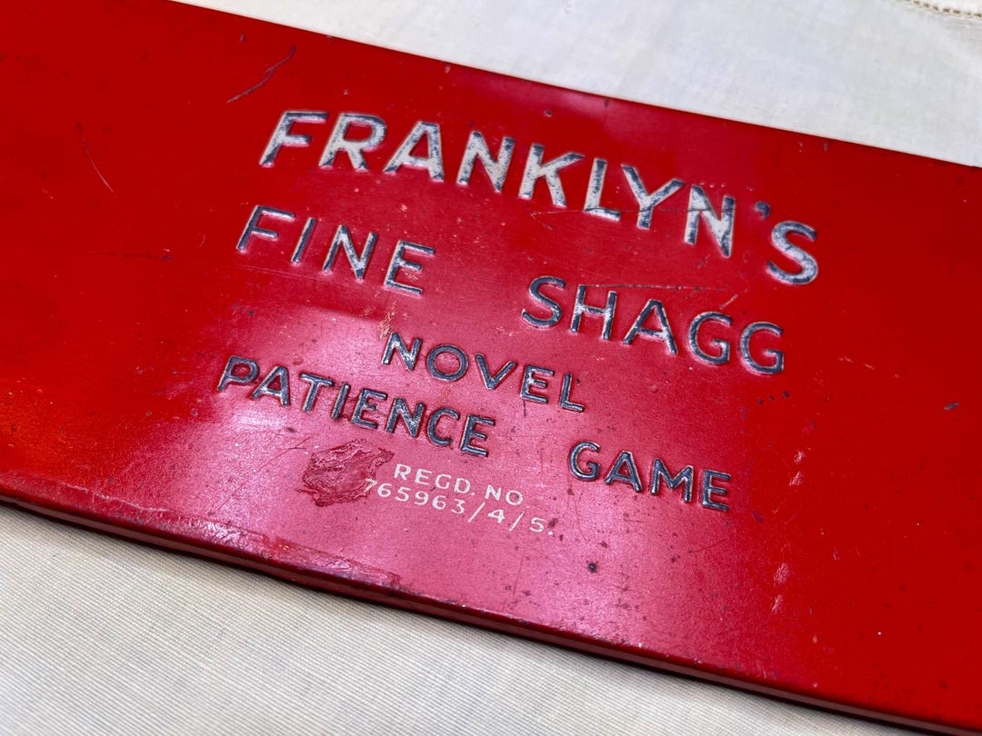 1904 Advertising Tin - Game - Franklyn's Fine Shagg Novel Patience Game ...
