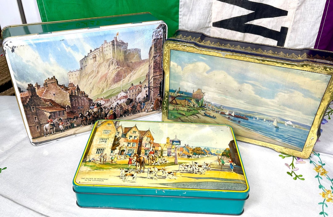 Vintage Tins - Medium Size Tins - Vintage Storage - Vintage Display ...