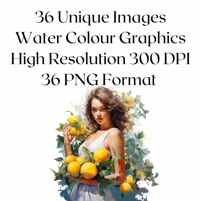 Watercolor Lemon Girls Clipart, Lemonade Stand PNG, Lemon Girl Clipart ...