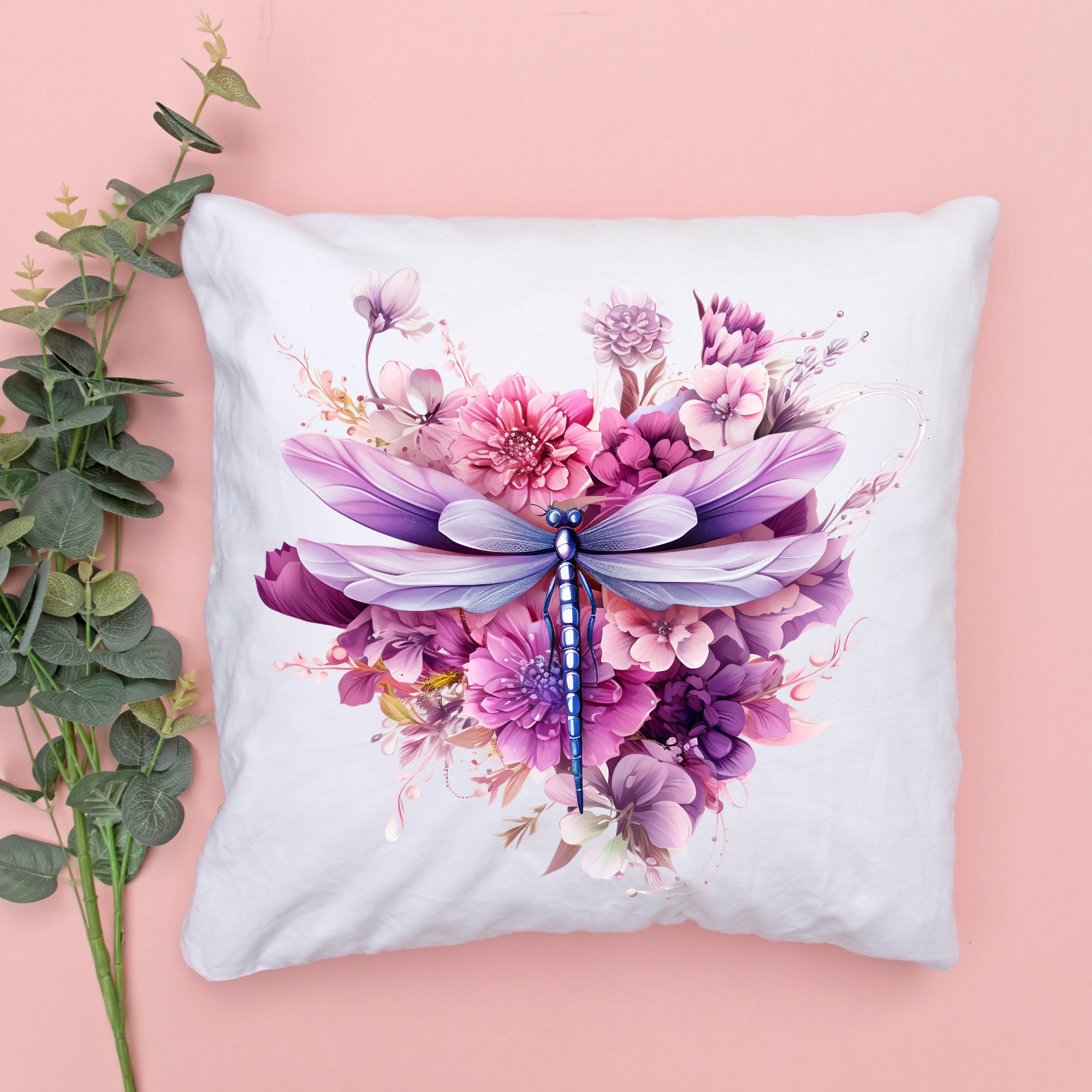 Dragonflies Floral PNG Clipart Illustration for Invitations Blue ...