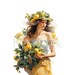 Watercolor Lemon Girls Clipart, Lemonade Stand PNG, Lemon Girl Clipart ...