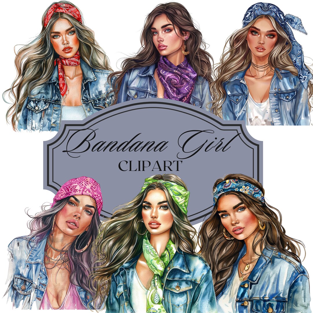 Girl With Bandana Clipart, Badass Girl Clipart, Boss Lady PNG ...