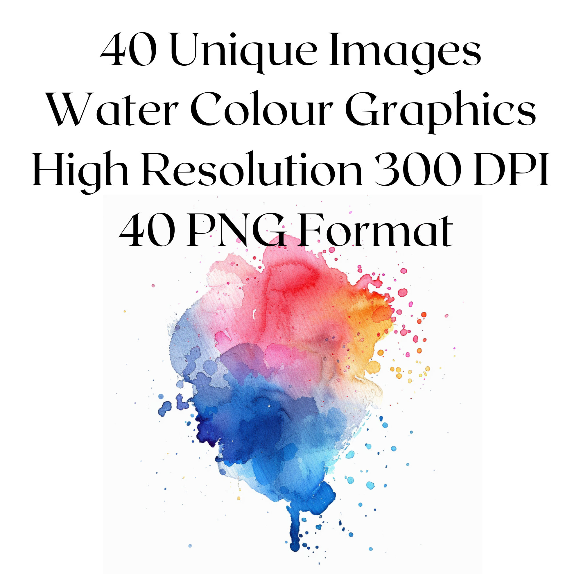 Watercolor Paint Splash Clipart Paint Splatter Illustration Paint ...