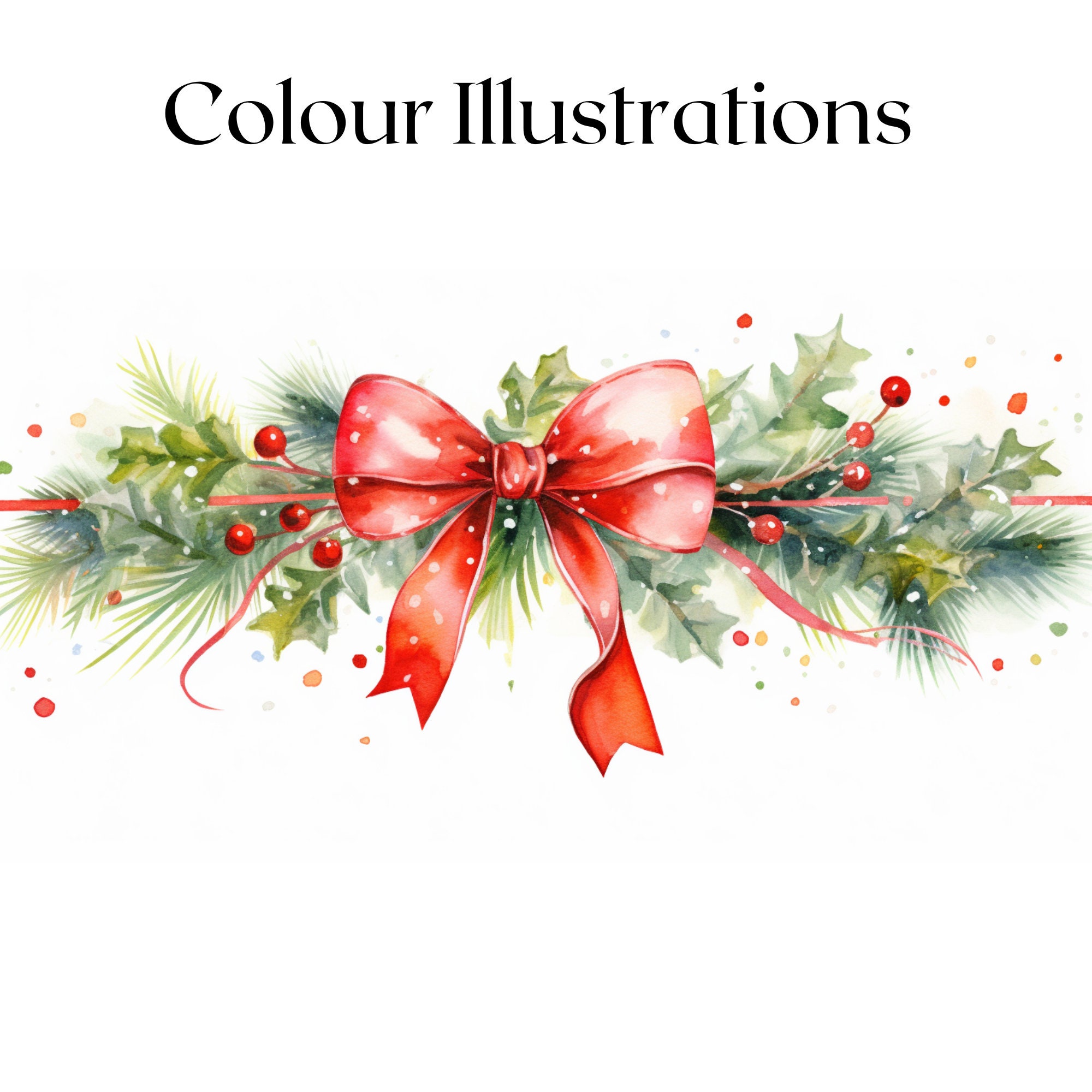 Christmas Border Clipart, Winter Floral Frame, PNG Image Transparent ...