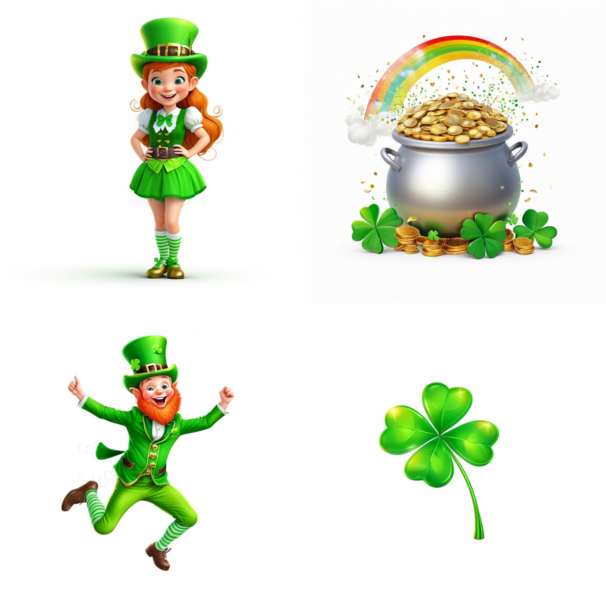 St Patricks Day Clipart, Leprechaun Clip Art, Shamrock PNG, Lucky Charm ...